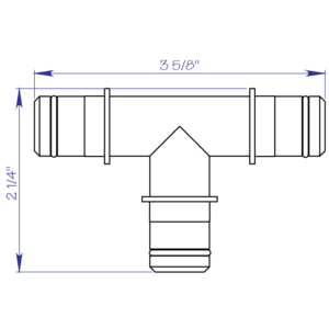 Tee, 3/4", Qwik-Lok - Flow-Rite Controls