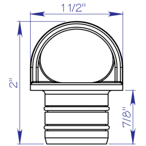 Drain Plug, 1-1/8", Push-In - Flow-Rite Controls